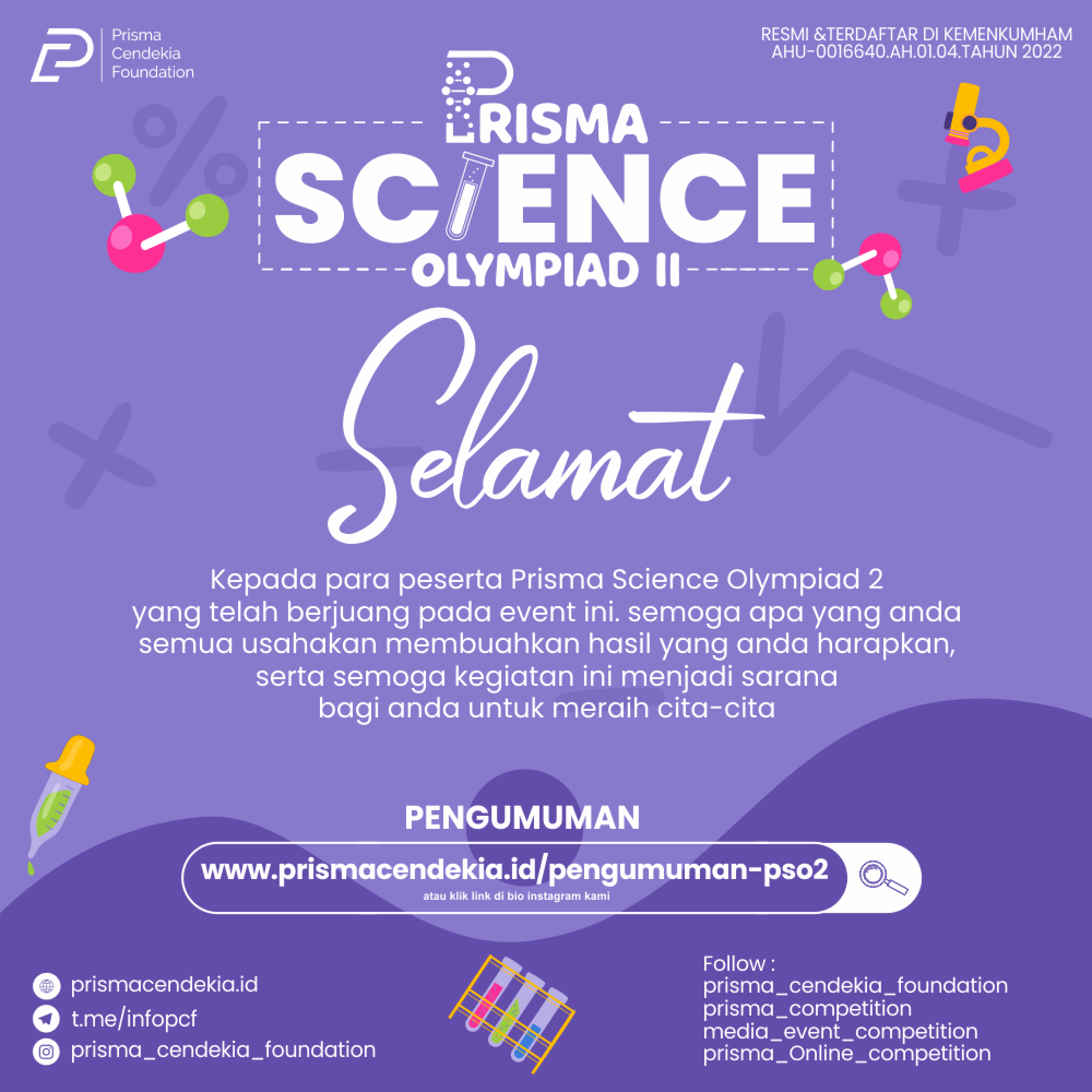 PENGUMUMAN PRISMA LANGUAGE OLYMPIAD 2